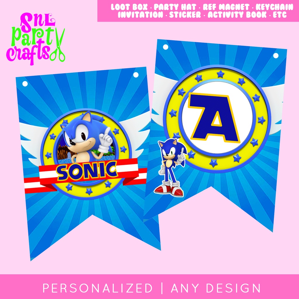 Sonic Hedgehog Banner Happy Birthday Banner | Shopee Malaysia