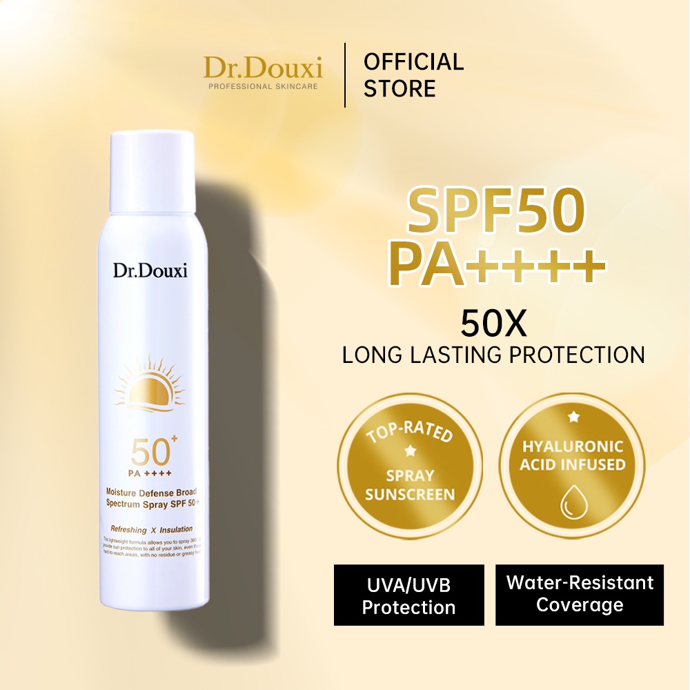 Dr.Douxi Moisture Defense Broad Spectrum Spray UV Spray Sunblock SPF50+ Whitening Sunscreen ...