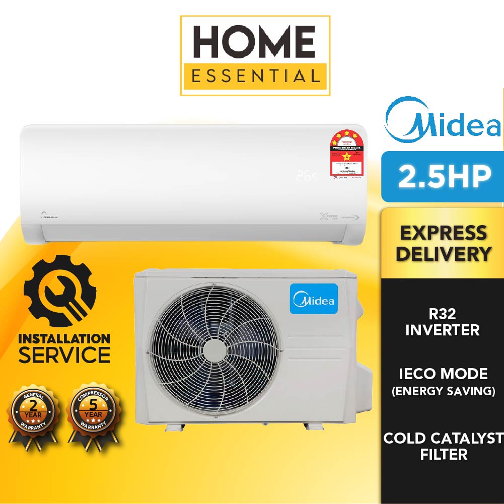 Midea Xtreme Save R32 Inverter Air Conditioner MSXS-10CRDN8 / MSXS-13CRDN8 / MSXS-19CRDN8 / MSXS ...