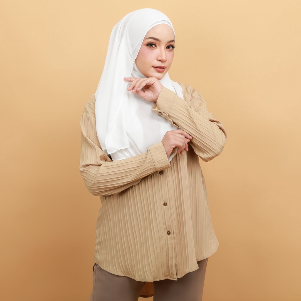 BLOUSE LEIA - LE01 (NUDE) | Shopee Malaysia