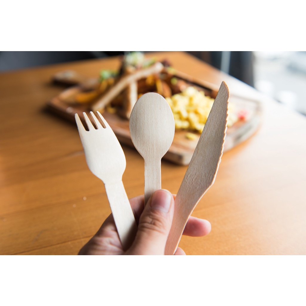 100PCS ECO-FRIENDLY DISPOSABLE CUTLERIES | Shopee Malaysia
