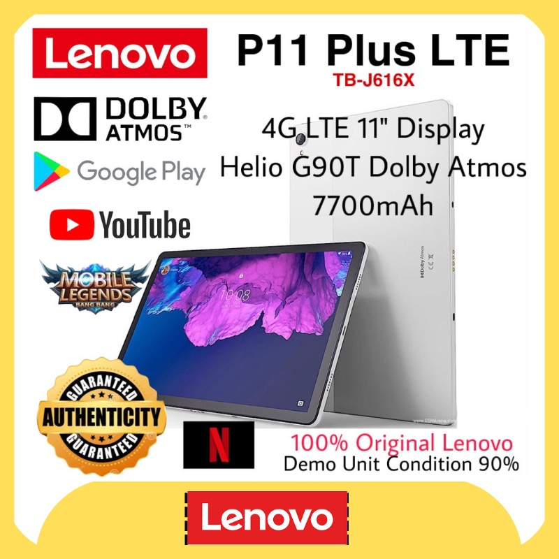 2021 Lenovo Xiaoxin P11 Plus 4G LTE 11" IPS Display MediaTek Helio G90T 6gb Ram Dolby Atmos ...
