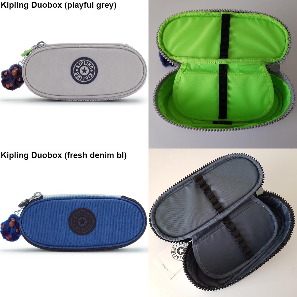 NWT Authentic Kipling Duobox Medium Pen Pencil Makeup Hard Case | Shopee Malaysia