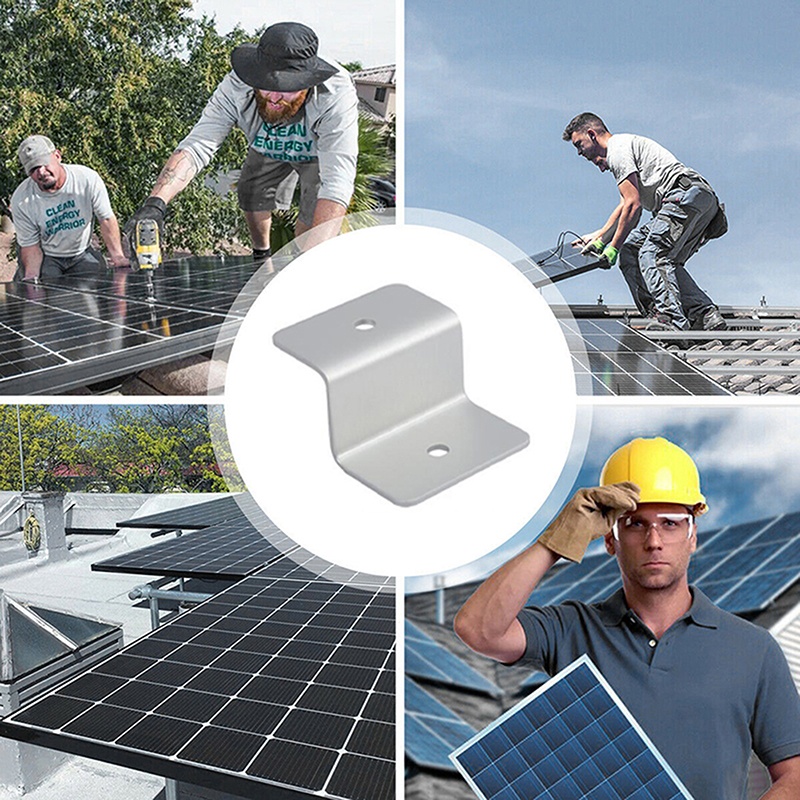 POSSBAY 4/8-Pack Z Style Brackets Solar Panel Mounting Kits for RV ...