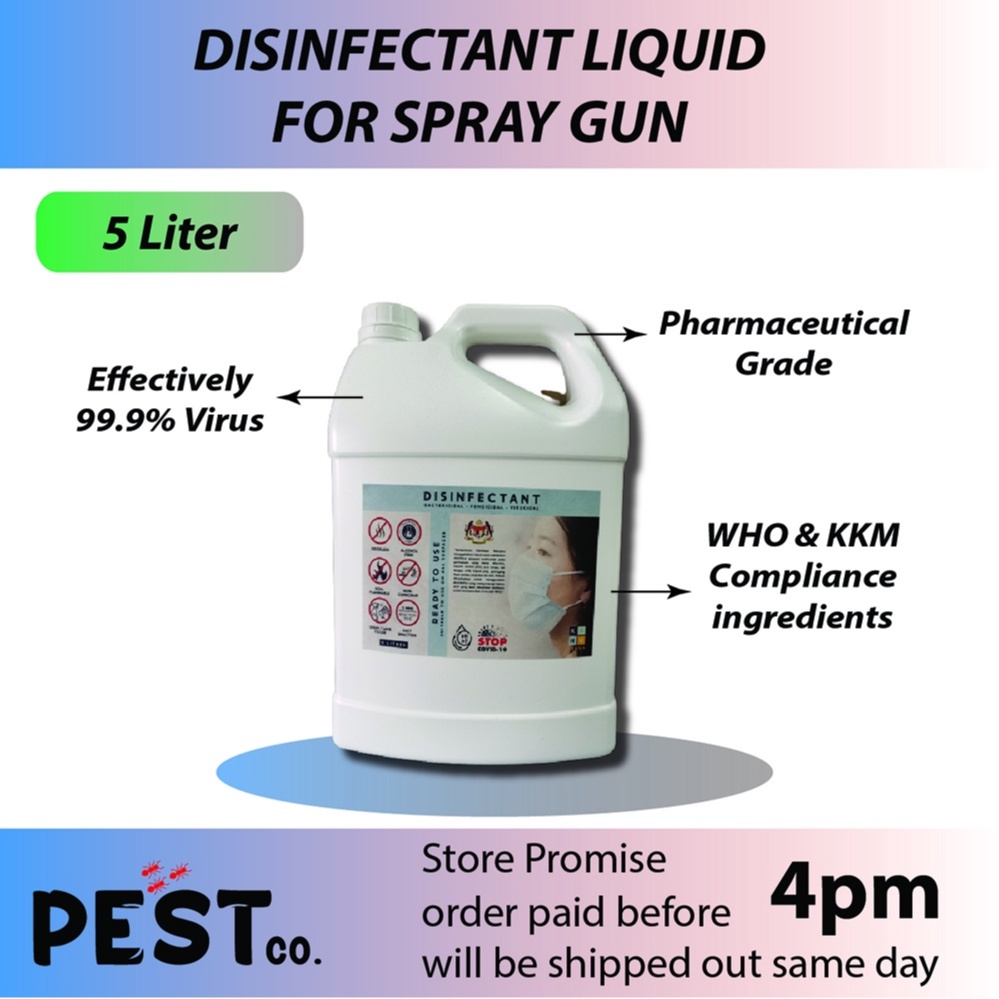 Sanitizer Disinfectant Liquid For Spray Gun / Disinfectant Water-based ...