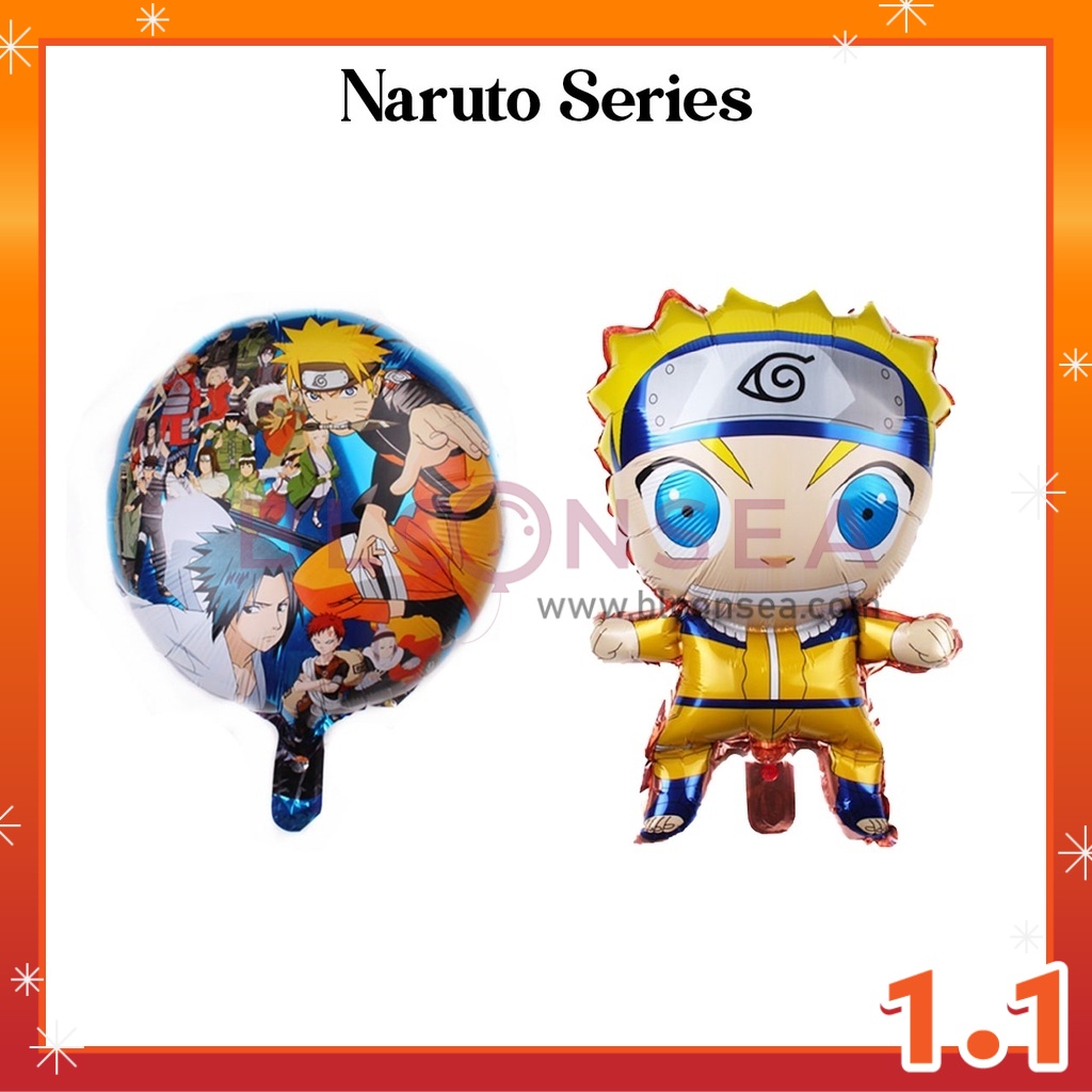 Naruto Foil Balloon Set Theme Uzumaki Ninja Hokage Action Manga Anime ...
