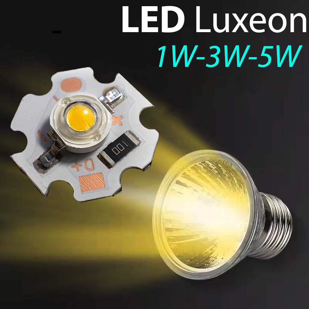 Luxeon-pro 5V LED Chip with LED bulb capacity 1W,3W,5W Pre-soldered 20mm heatsink | Shopee Malaysia