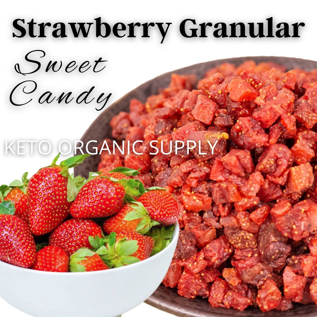 Strawberry Dices Dried 250g 草莓干粒 Candied Strawberries 糖渍果粒 - Cherry ...