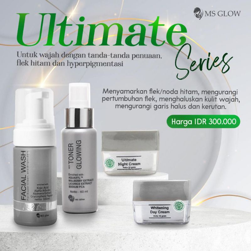 HITAM Ms glow ultimate series Package original Black Spots Brighten ...