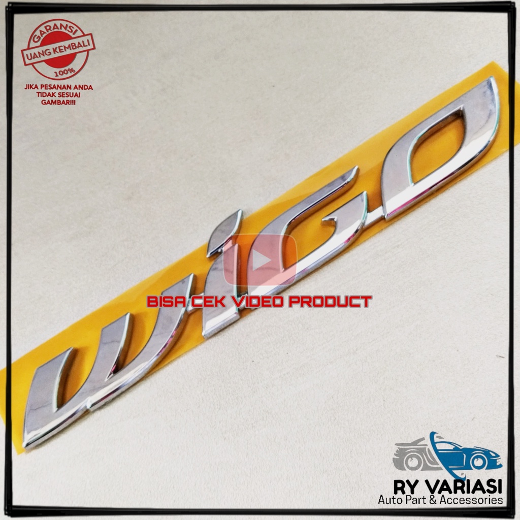Wigo Emblem original full chrome logo wigo Writing | Shopee Malaysia