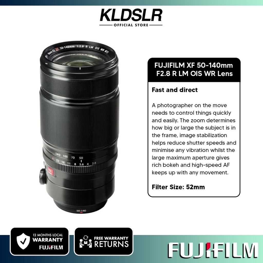 FUJIFILM XF 50-140mm F2.8 R LM OIS WR Lens (Fujifilm Malaysia Warranty ...