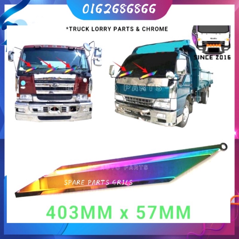 UNIVERSAL STEEL LORRY WIPER ARM PLATE COVER RAINBOW ISUZU HICOM NISSAN ...