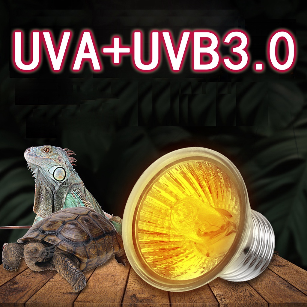25/50/75W UVA+UVB 3.0 Reptile Lamp Bulb Turtle Basking UV Light Bulbs Heating Lamp Amphibians ...