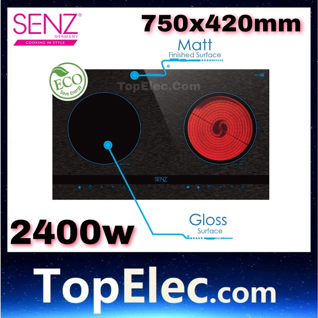 SENZ SZ-RI3600i 2 in 1 Tri-Ringz Smart Cooker Built-In Induction ...