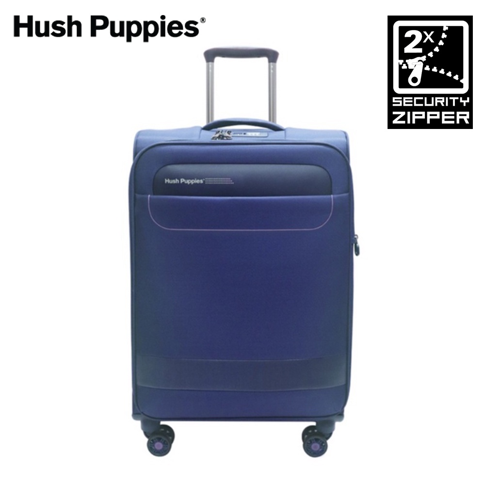 Hush Puppies Soft Case Ultra Lightweight Double-Zipper Hardcase Luggage ...