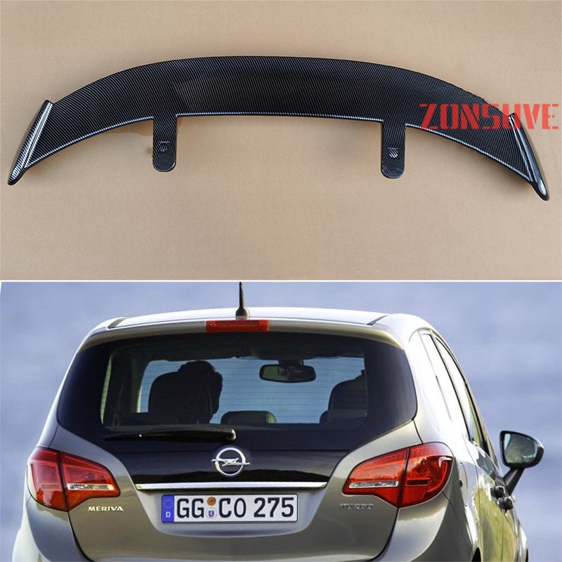 Use For Opel 2013 2014 Meriva Spoiler ABS Plastic Carbon Fiber Look ...