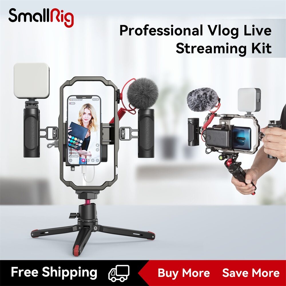 SmallRig Professional Phone Video Rig Vlog Live Streaming Kit Vlogging ...