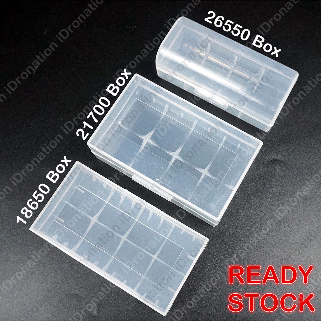 18650 21700 26650 Battery Box Plastic Case Casing Holder Storage ...