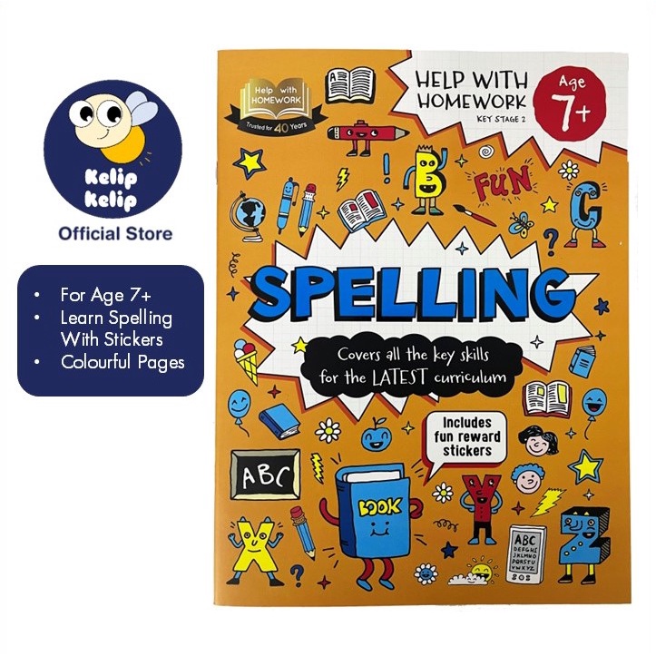 Spelling Educational Workbook for Kids (Age 7+) To Learn about ...