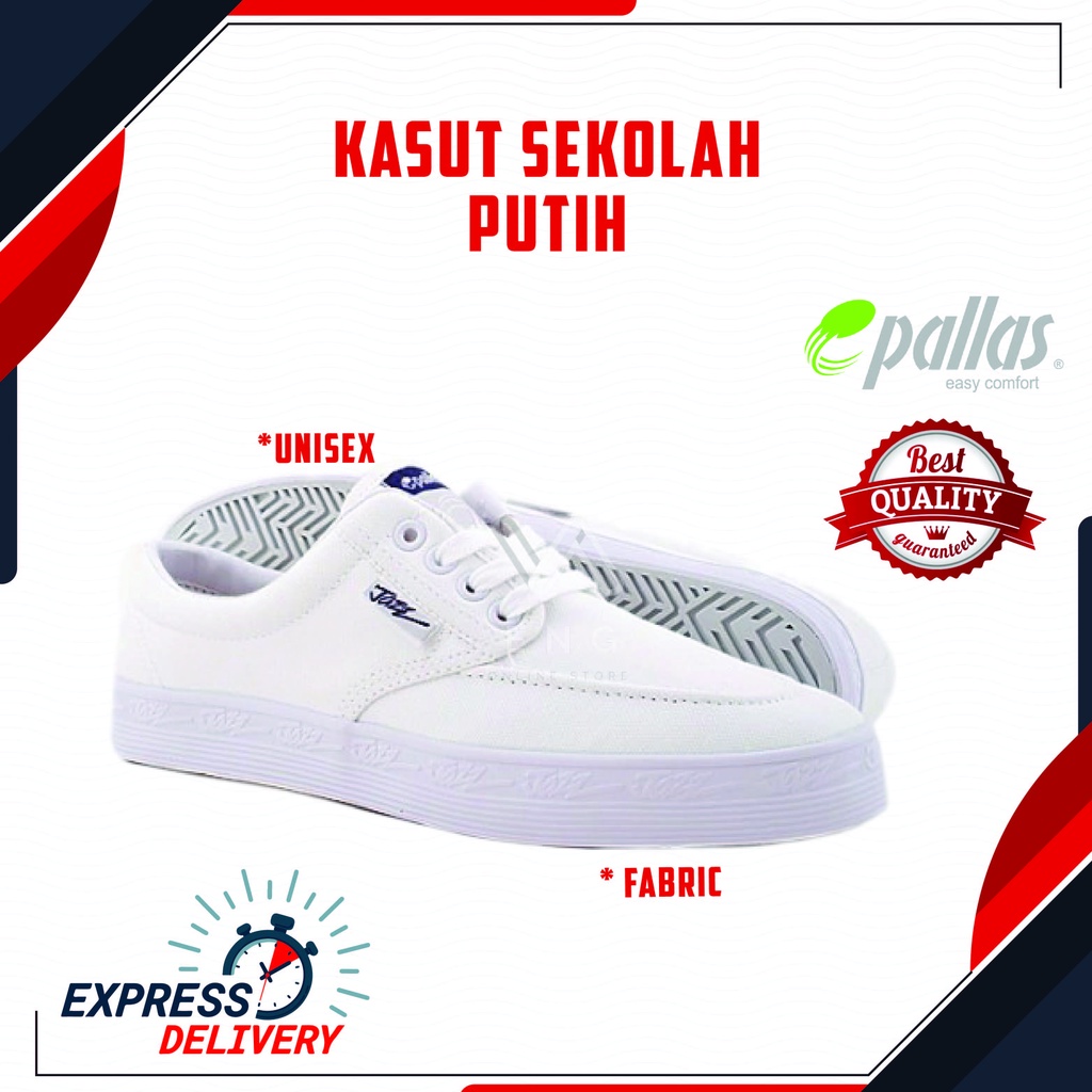 407-001W/407-101W - KASUT SEKOLAH JENAMA PALLAS JAZZ KASUT PUTIH ...