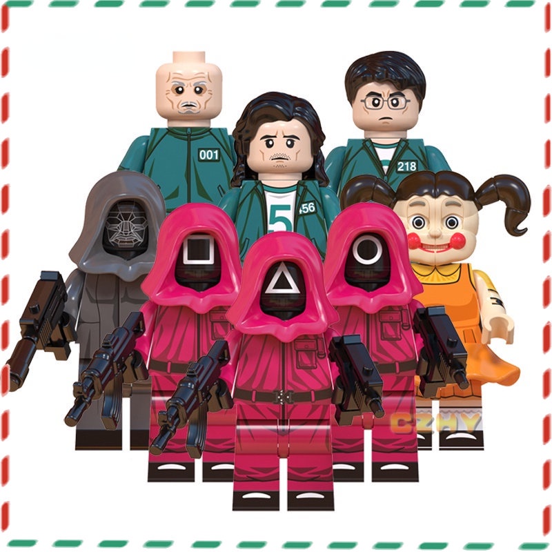 Squid Game Building Blocks Puppet Game Manager Lego Minifigures ...