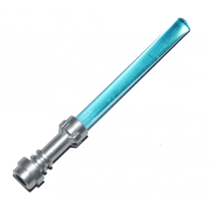 LEGO PARTS (GENUINE) Lightsaber Trans Light Blue with Metallic Silver ...