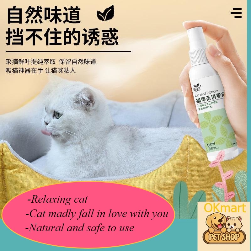 Natural Catnip Spray Healthy Organic Catnip Spray Mint Menthol kucing spray mint kucing spray ...