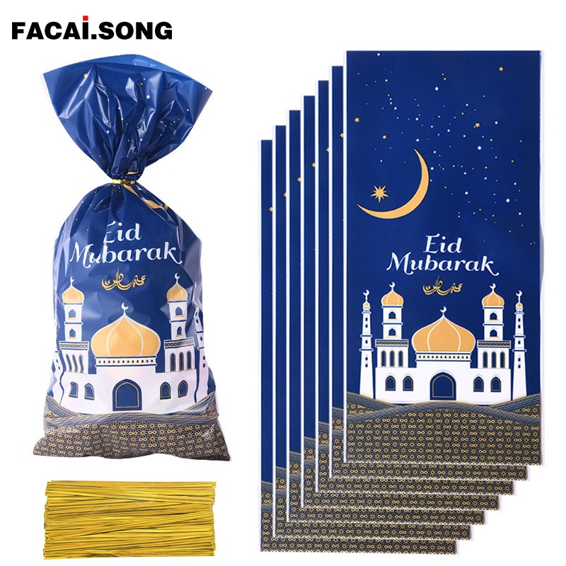 20/40pcs Ramadan Bag Candy Goodies Cookie Eid Mubarak Party hari raya ...