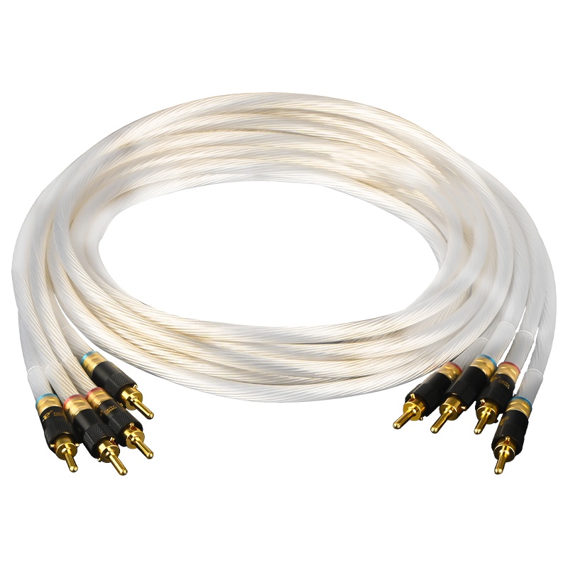 Audiophile 5NOCC Silver Plated Speaker Cable Bannana Plug Amplifier CD ...