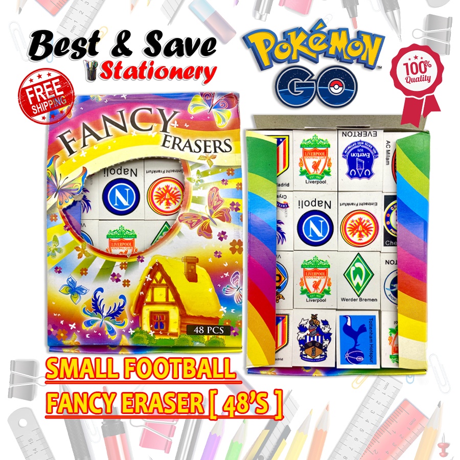 BEST & SAVE Fancy Eraser Cartoon Pictures 48'S / Big Both Sided Pokemon ...