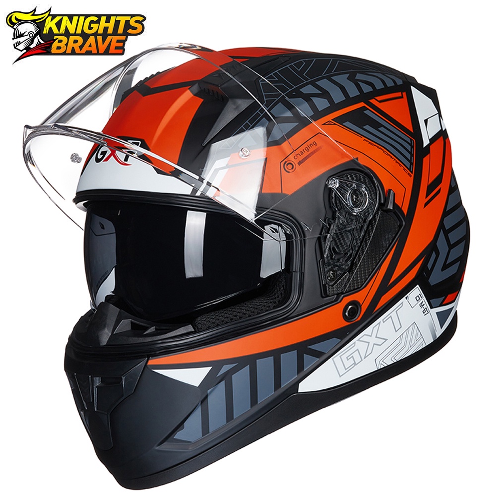 GXT Motorcycle Helmet Full Face ABS Motorbike Helmet Electric Safety ...