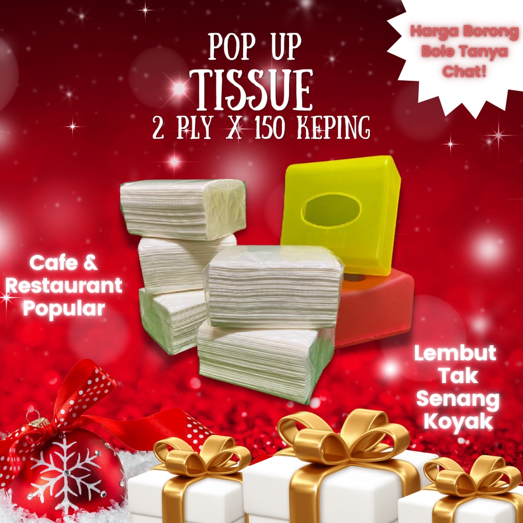 [READY STOCK] Super Soft Popup Tissue/ 2ply x 150 sheets/ Tissue Cafe ...