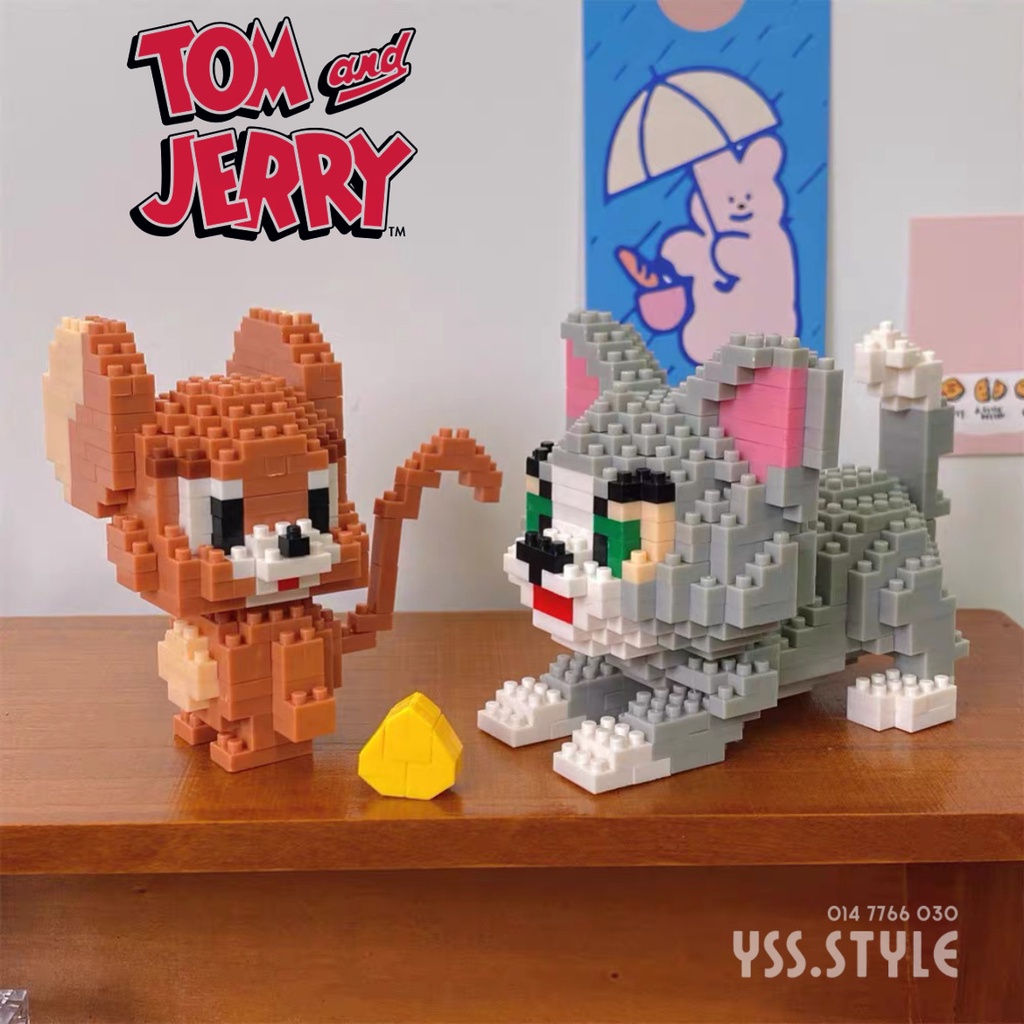 Cartoon Tom and Jerry Building Blocks Micro Bricks Particles Kid Toys ...