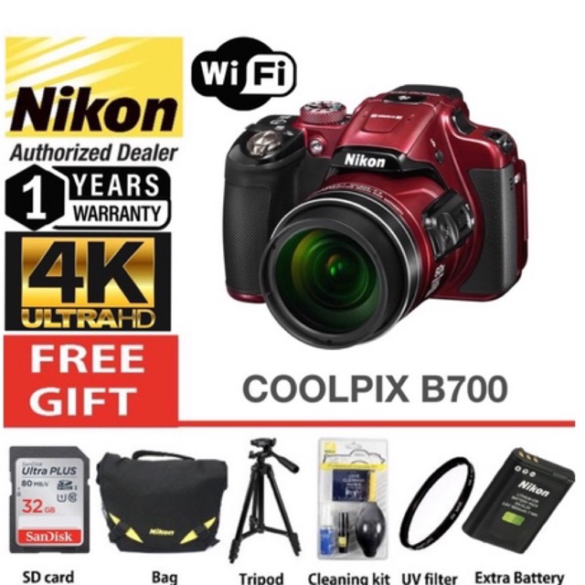 Nikon B700 (WIFI) 20.2MP 60x Zoom 4K video quality original (1 year’s ...