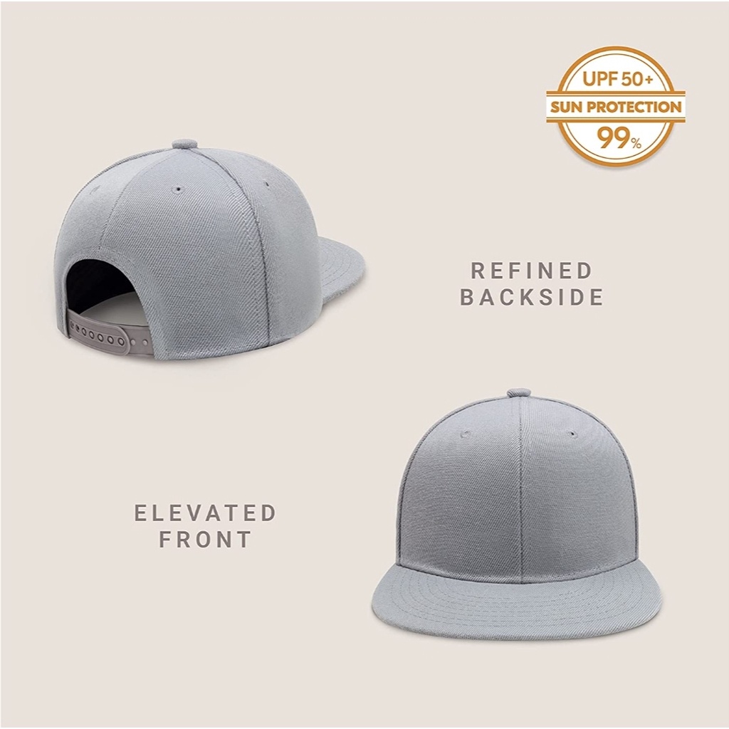 Cap Snapback Solid Brim Topi Lelaki Snapback Plain Cap Kosong Men Cap ...