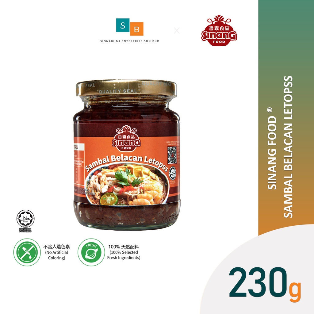 Sinang Food ® Sambal Belacan Letopss 230g | Shopee Malaysia Sinang Food ® Sambal Belacan Letopss 230g | Shopee Malaysia