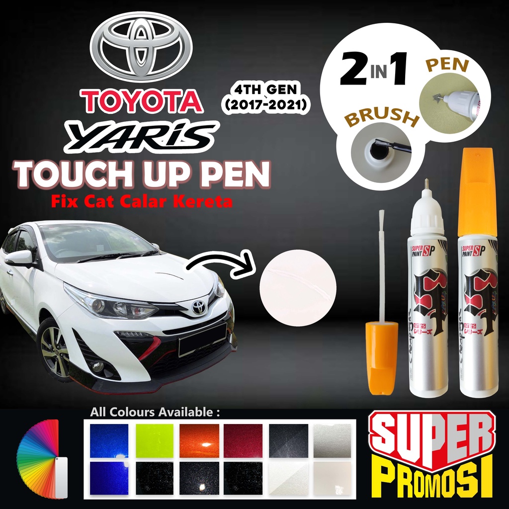 TOYOTA YARIS GEN 4 Touch Up Pen 2in1 Pen & Brush DIY Scratch Repair Car ...
