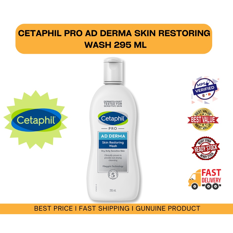CETAPHIL Pro AD Derma Skin Restoring Wash 295ml | Shopee Malaysia