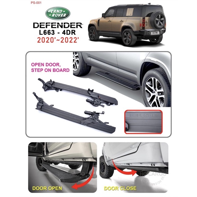 Land Range Rover Defender 2021 2022 2023 Deployable Electric Running ...