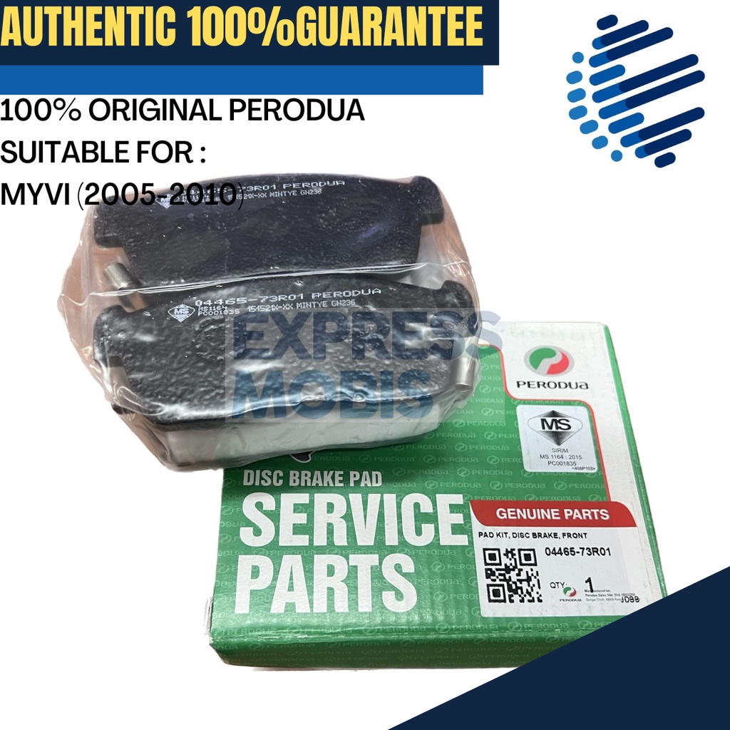 100% ORIGINAL PERODUA FRONT BRAKE PAD 04465-73R01 MYVI (2005-2010 ...