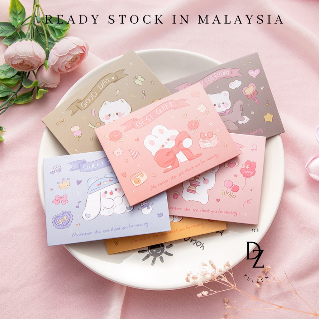 【READY STOCK】Cute Cartoon Wish Card Kids Birthday Party Gift Card Kad ...