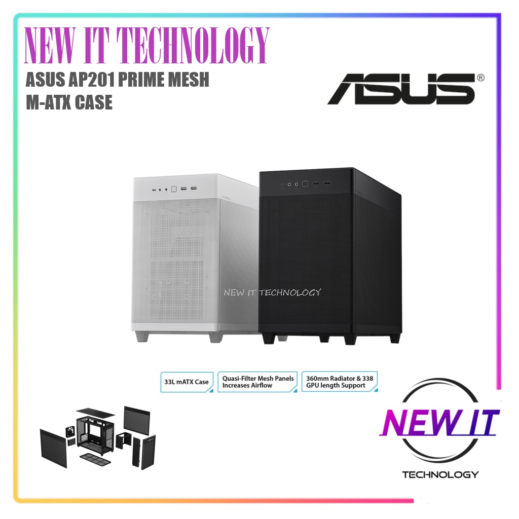ASUS Prime AP201 Is A Stylish 33-Liter MicroATX MATX PC Casing Case ...