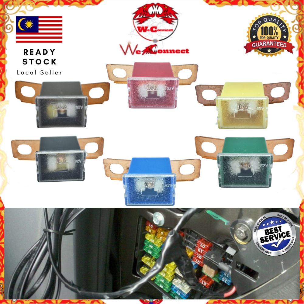 WeConnect SL Series Main Fuse Slow Blow Male Bolt Type For Universal ...