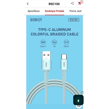 Type C Robot Cable RSC100 3Amper original Robot | Shopee Malaysia