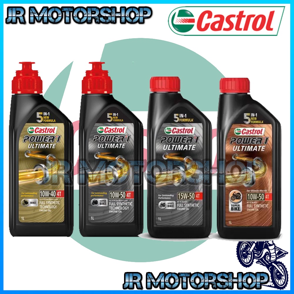 CASTROL 4T POWER 1 RACING ULTIMATE FULLY SYNTHETIC 5W40 10W40 10W50 ...