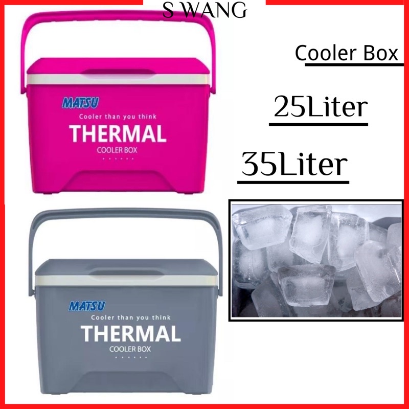 MATSU Rectangle Cooler box with handle 25liter/35liter | Shopee Malaysia