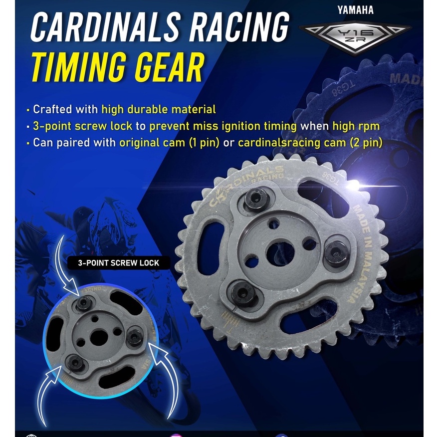 CARDINALS RACING Y16 R15 ADJUSTABLE TIMING GEAR | Shopee Malaysia