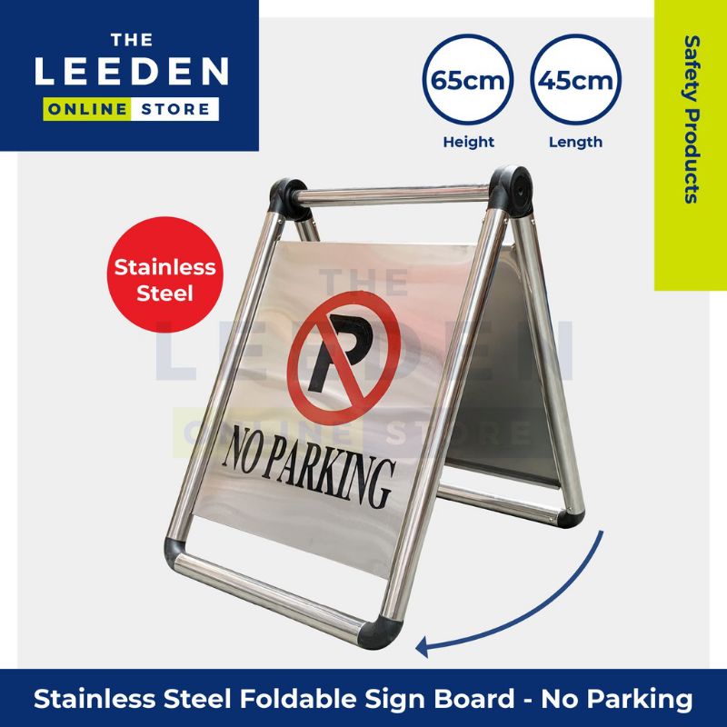 Safety Stainless Steel Foldable Sign Board - No Parking | Shopee Malaysia