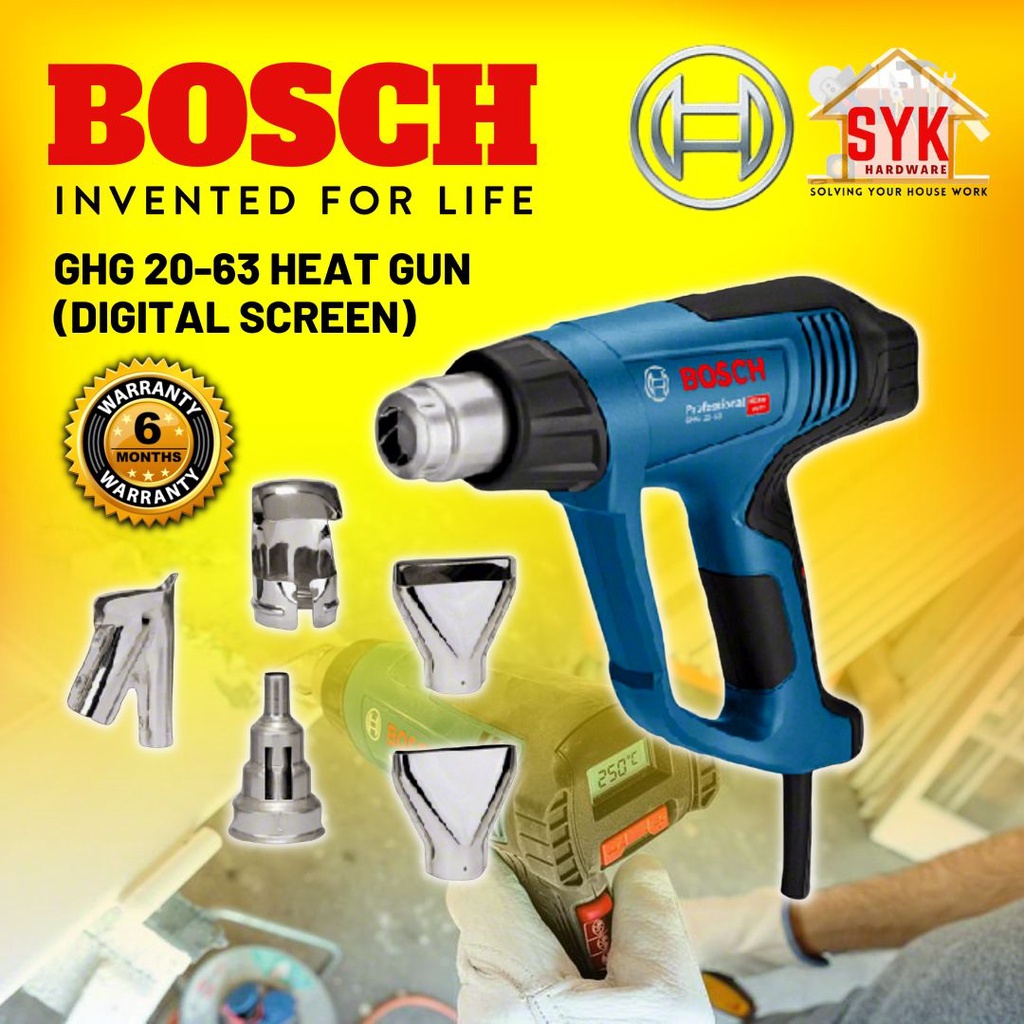 SYK BOSCH GHG 20-63 GHG20-63 Heat Gun Digital Screen Hot Air Gun Blower ...