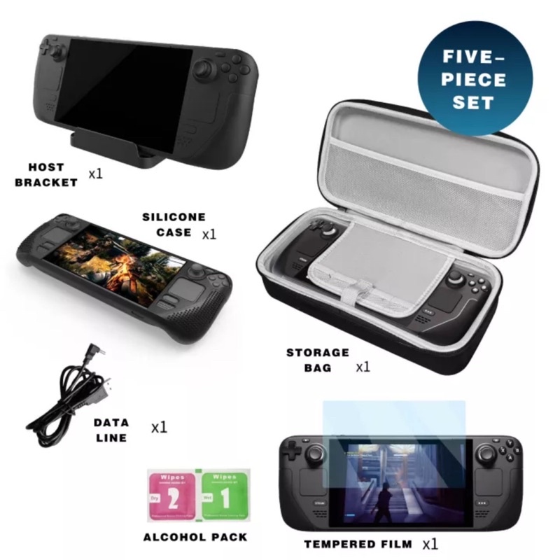 Pgtech steamdeck game machine case, large SteamDeck game machine bag ...